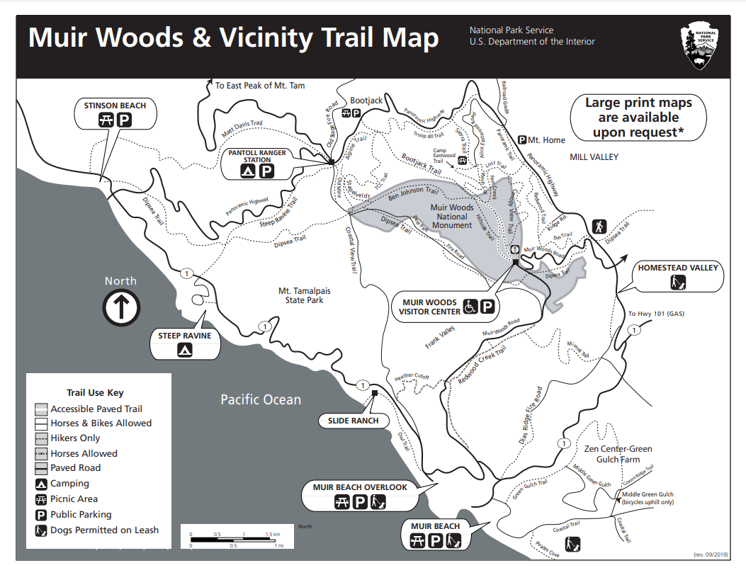 Muir Woods & Vicinity Trail Map – Muir Woods Reservations