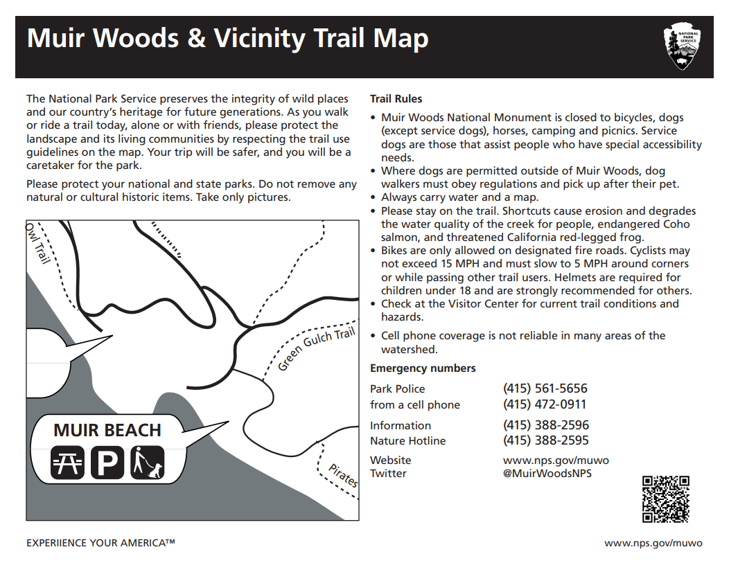 Muir Woods & Vicinity Trail Map – Muir Woods Reservations